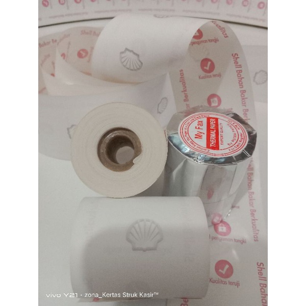 Jual KERTAS THERMAL LOGO SHELL 57 X 48 / 58 X 48 STRUK EDC BLUETOOTH ...