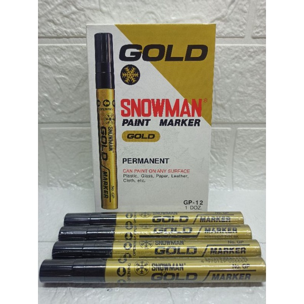 Jual Spidol Snowman Gold Paint Marker | Shopee Indonesia