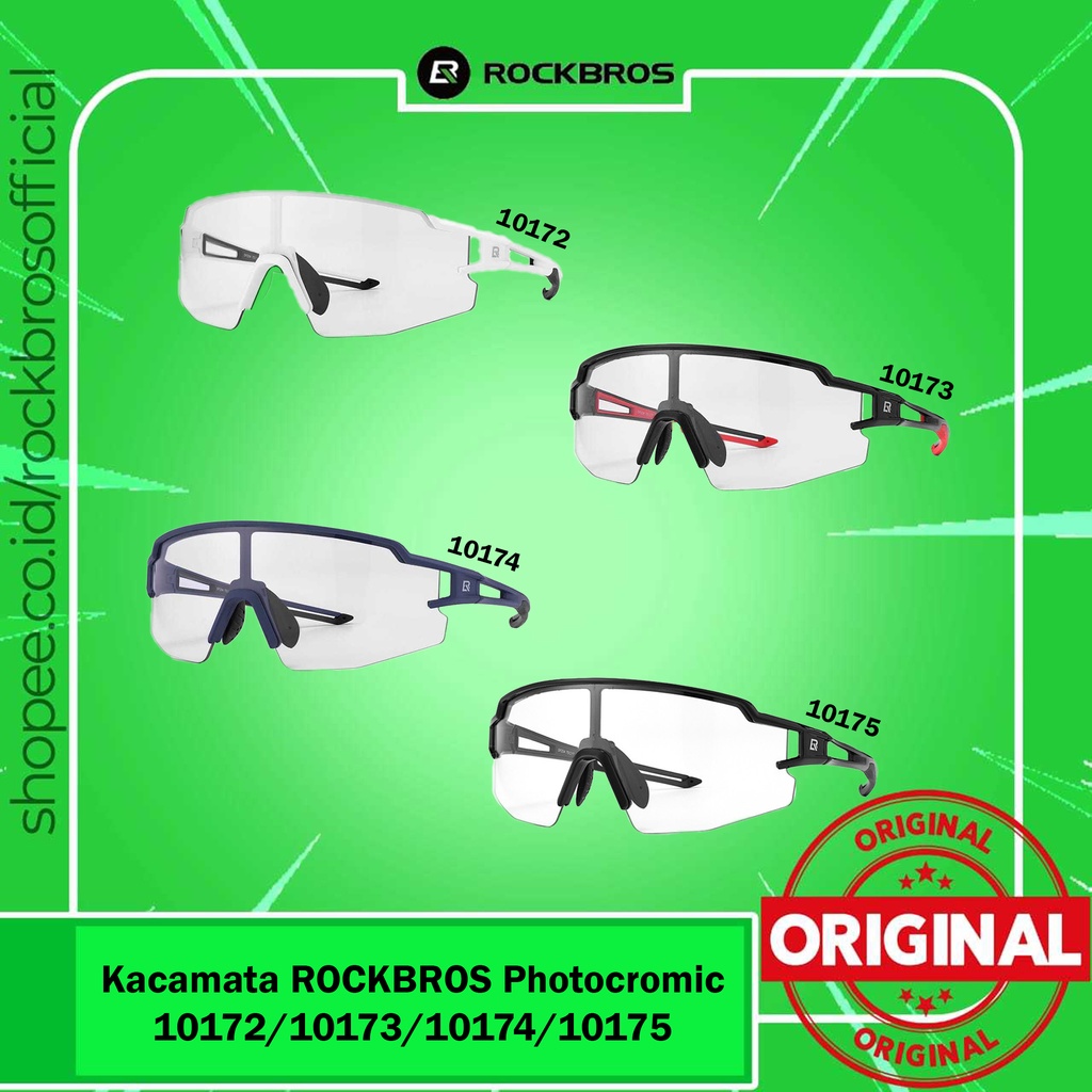 Jual Kacamata Sepeda ROCKBROS 10172 10173 10174 10175 Kaca Mata Sepedah Gowes Photocromic Half ...