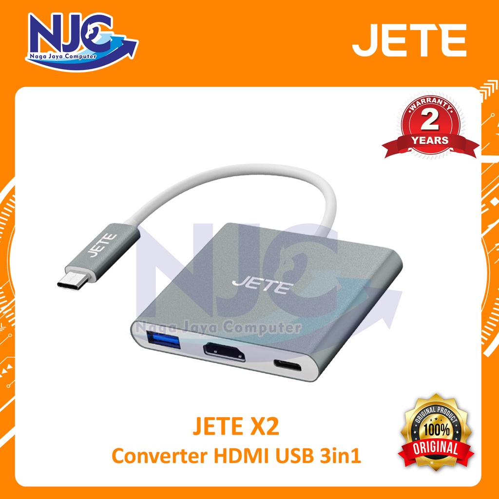 Jual CONVERTER HDMI USB 3 IN 1 JETE X2 - GARANSI 2 TAHUN | Shopee Indonesia