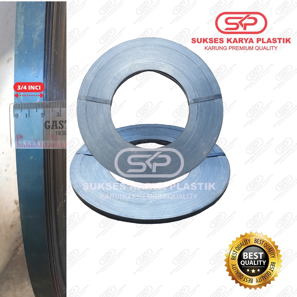 Jual TALI STRAPPING BAND EZER PLAT BESI 3/4 INCI/ TALI KLAM BESI/ KLEM BESI | Shopee Indonesia