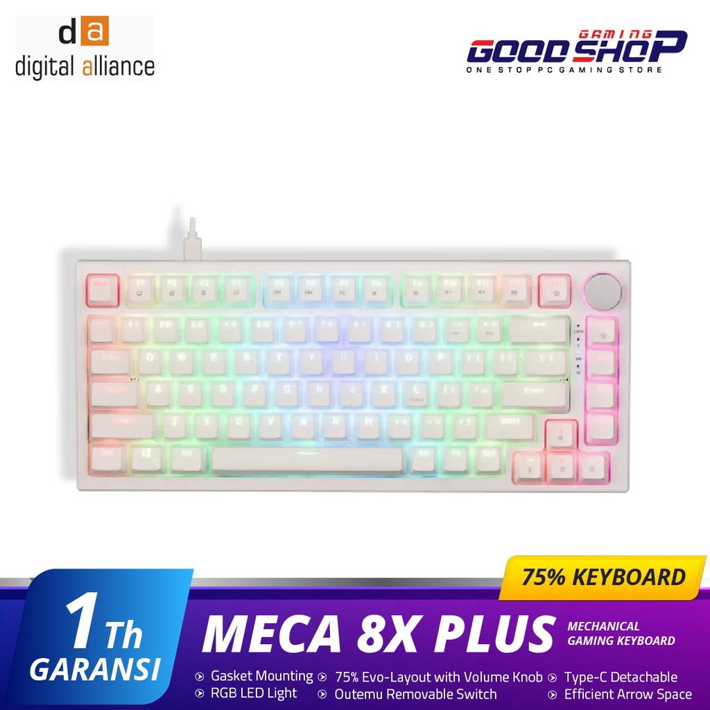 Jual Digital Alliance MECA 8X Plus / 75% layout Keyboard Mechanical 84 ...