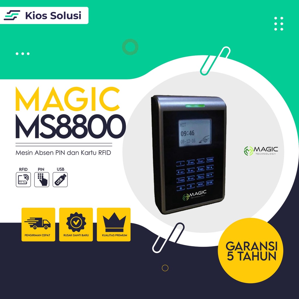 Jual Mesin Absen dan Akses Kontrol Magic MS8800 | Kartu RFID | Shopee ...