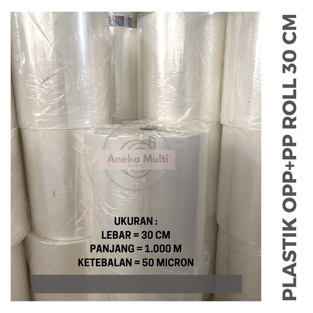 Jual Plastik OPP PP Roll Bening Kemasan Sachet/Renteng 30cm x 1000m | Shopee Indonesia