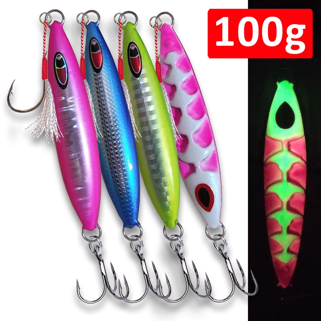 Jual Metal Jig 100g Tulang Ikan Jigging Bone Auto Strike Killer ...