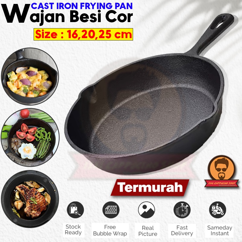 Jual Wajan Besi Cor / Cast Iron Pan / Stockholm Skillet / Alat ...