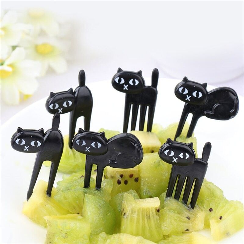 Jual Tusukan Bento Food Pick Alat Bento Kucing Hitam atau Black Cat ...
