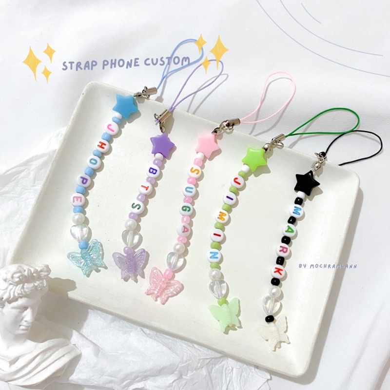 Jual CUSTOM Strap Phone CODE F / Strap Phone Lucu / Keychain Custom ...