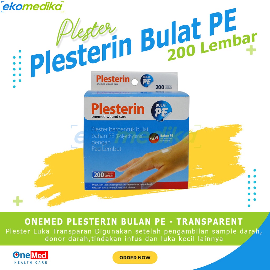 Jual Plesterin Bulat Onemed isi 200 Plesterin Bulat PE Plester Luka ...