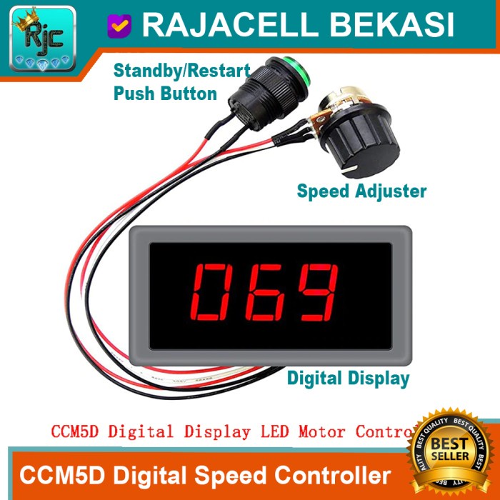 Jual CCM5D Digital DC Motor Speed Controller LED Dimmer 5A 6A Big ...