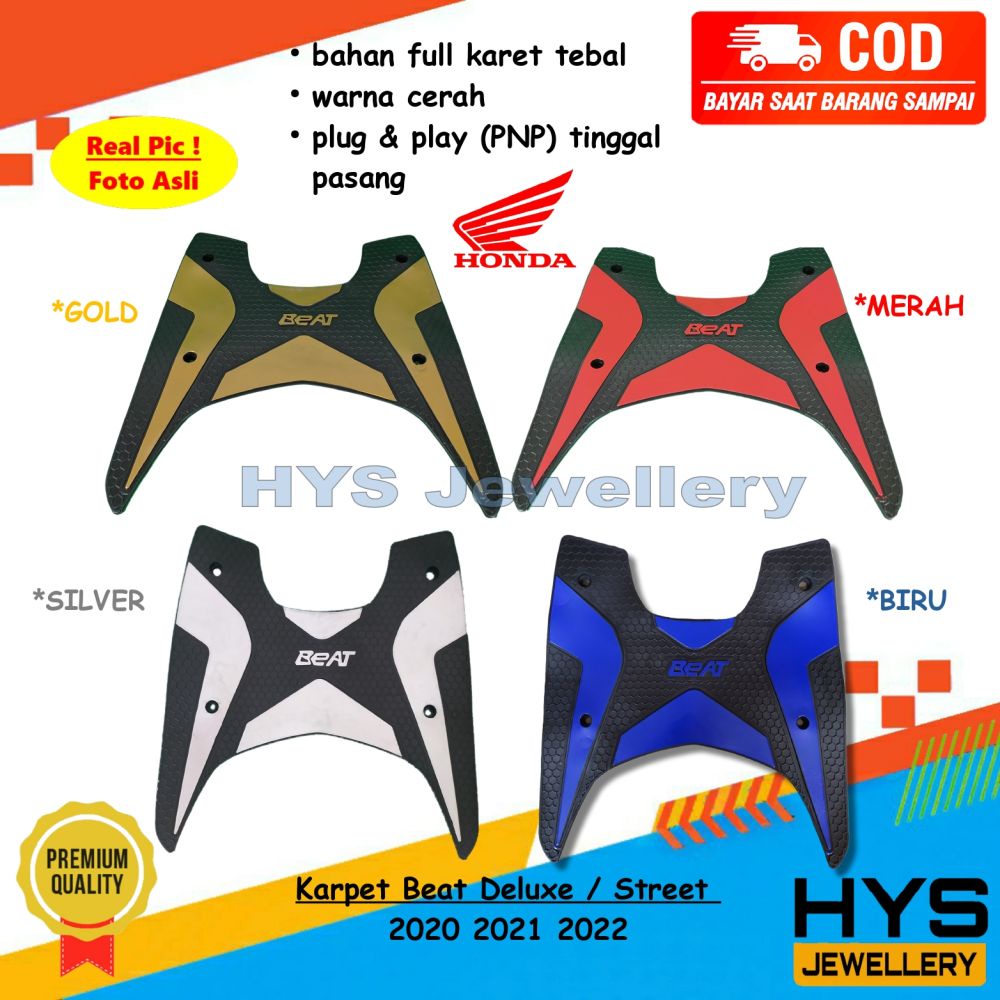 Jual [COD] Karpet Motor Beat Deluxe / Street 2020 2021 2022 2023 Keset Pijakan Alas Kaki Honda ...
