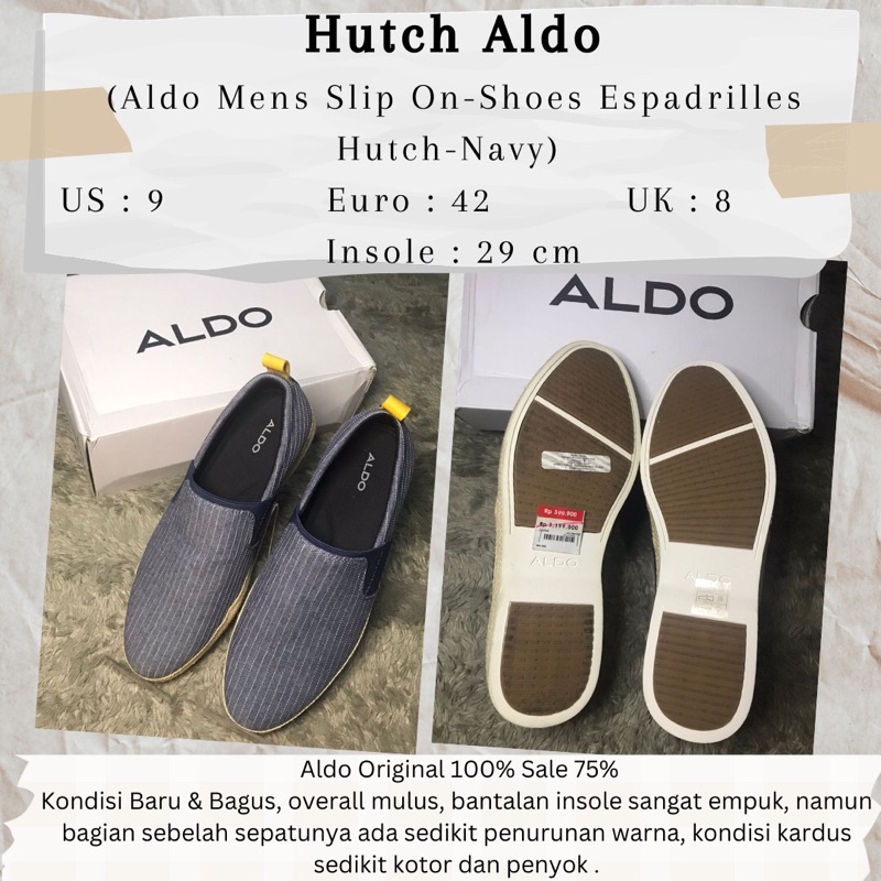Jual Hutch Aldo Sepatu Slip On Pria (Aldo Mens Slip On-Shoes ...