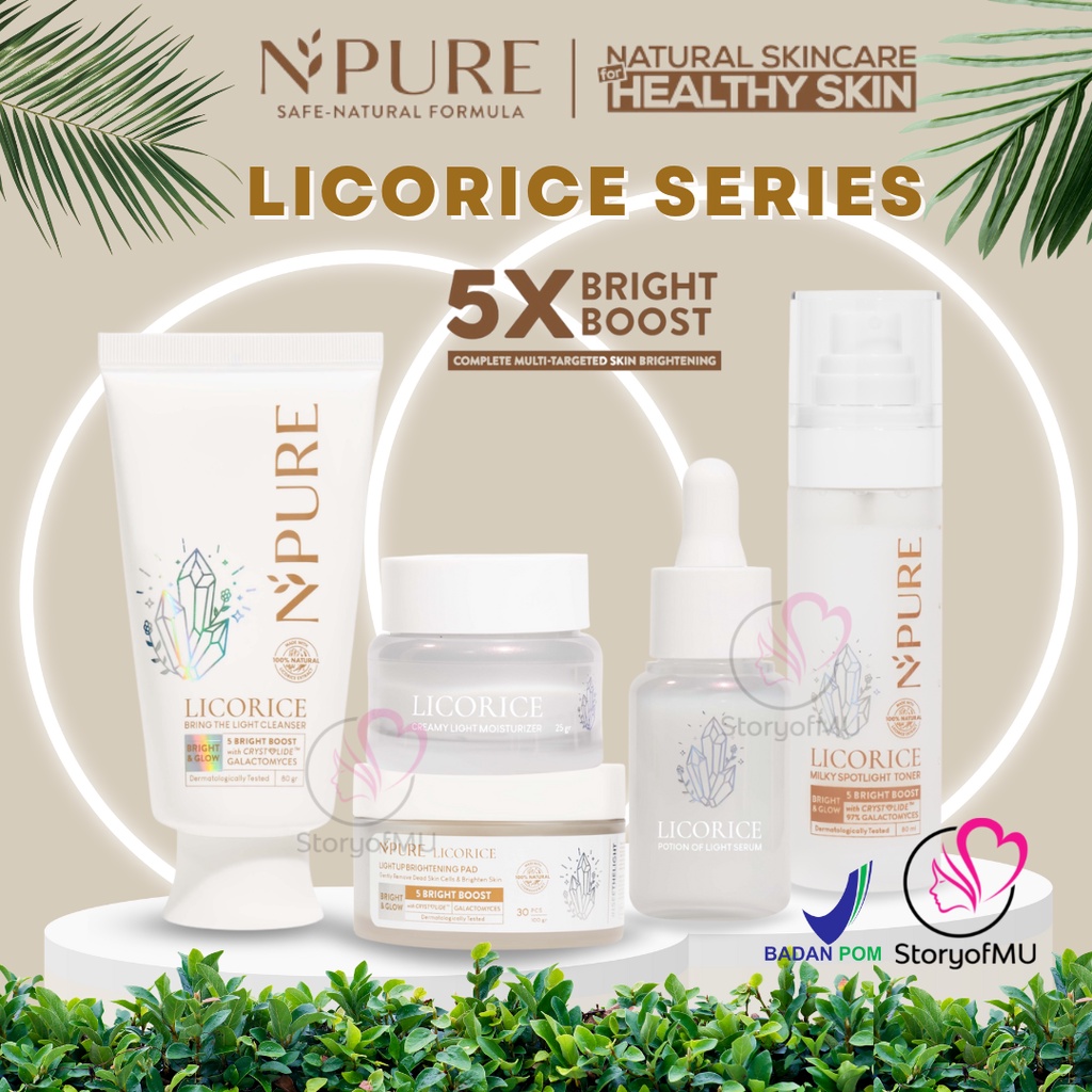Jual NPURE Licorice Series - Cleanser 80gr | Toner 80ml | Serum 20ml ...