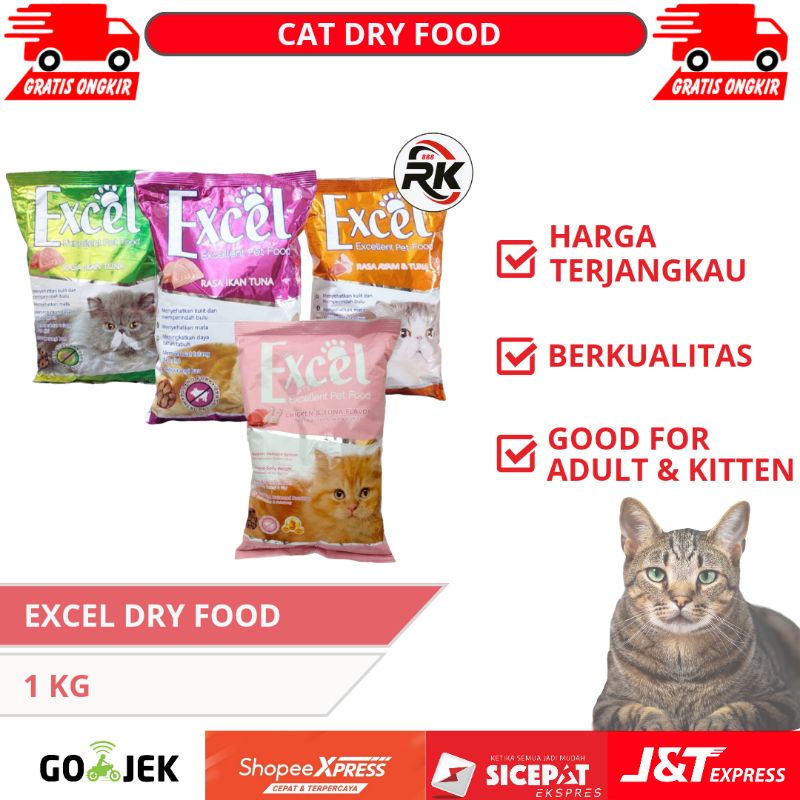 Jual Excel 500GR Excel Cat Food Dry Food Makanan Kucing Kering | Shopee ...