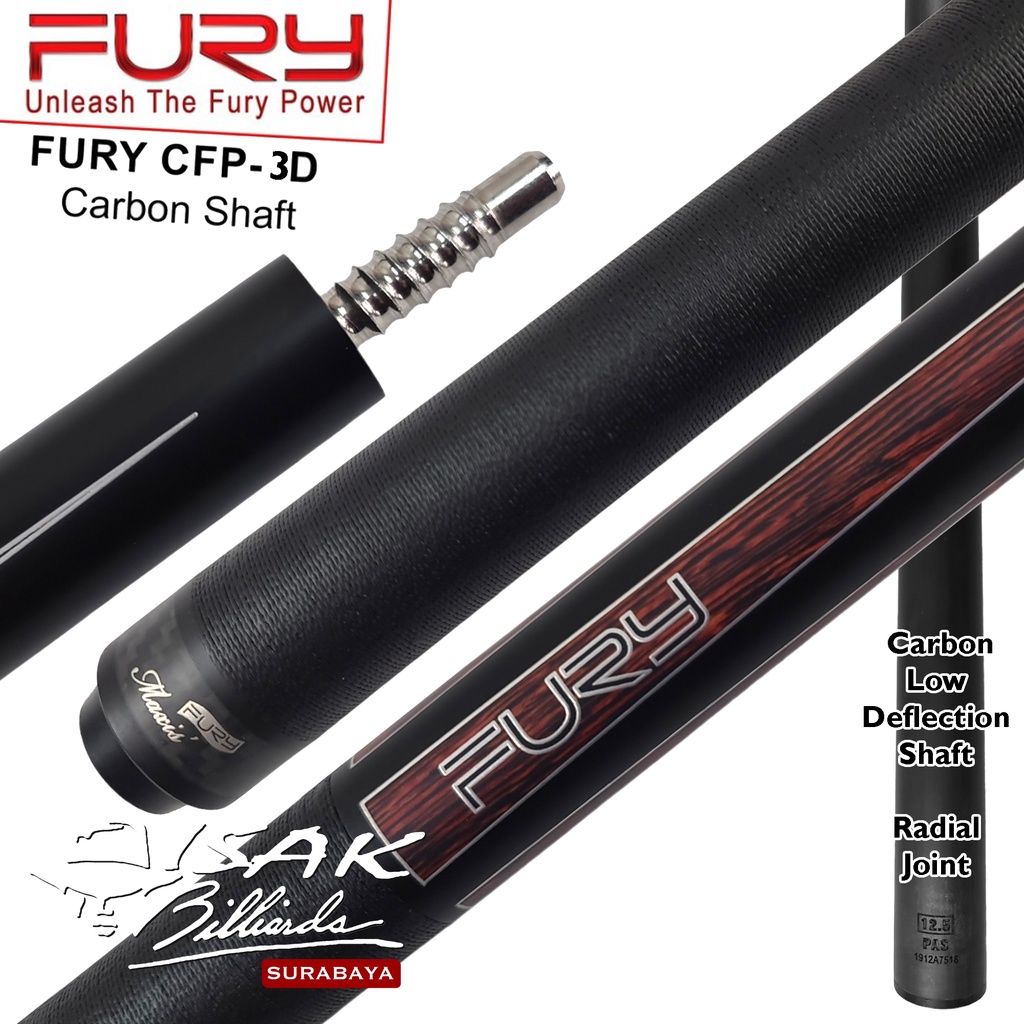 Jual Fury CFP-3P Cue - Carbon Shaft Low Deflection Kamui Billiard Stick Ori | Shopee Indonesia