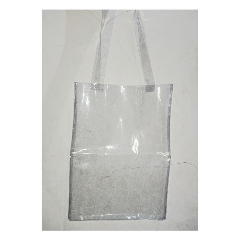 Jual Tas tote bag clear PVC kuliah Transparan transparent Aesthetic ...