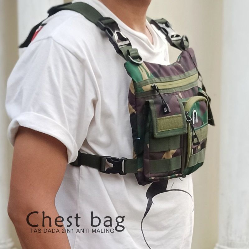 Jual CHEST BAG CAMO Tas Dada Loreng Army Waterproof Rompi Pelindung ...