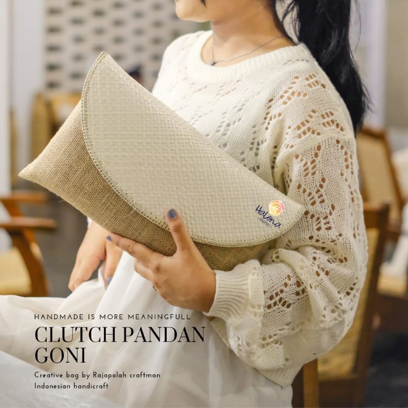 Jual Clutch pesta casual handbag anyaman pandan goni etnik kerajinan ...