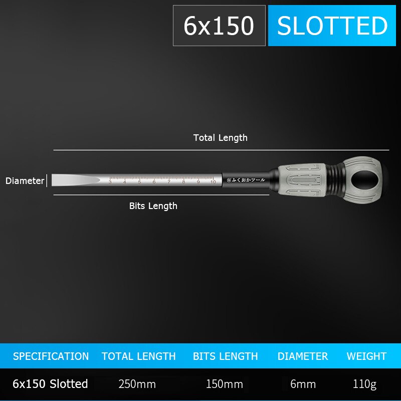 Jual PREORDER QUK Presisi Obeng Set 6 Pcs Magnetik CR-V Slotted ...