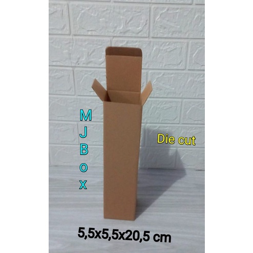 Jual Kardus karton Uk. 5,5 x5,5 x 20,5 cm.........Die Cut Kotak Botol | Shopee Indonesia