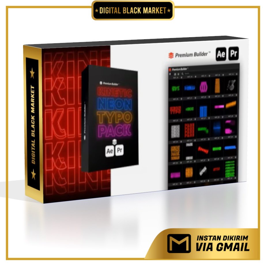 Jual Premium Builder Kinetic Neon Typo Pack - Premiere Pro & After ...