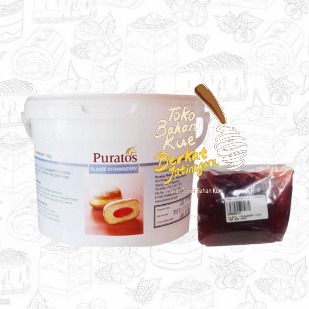 Jual COLDFIL STRAWBERRY REPACK / SELAI STRAWBERRY PURATOS (500GRM) | Shopee Indonesia