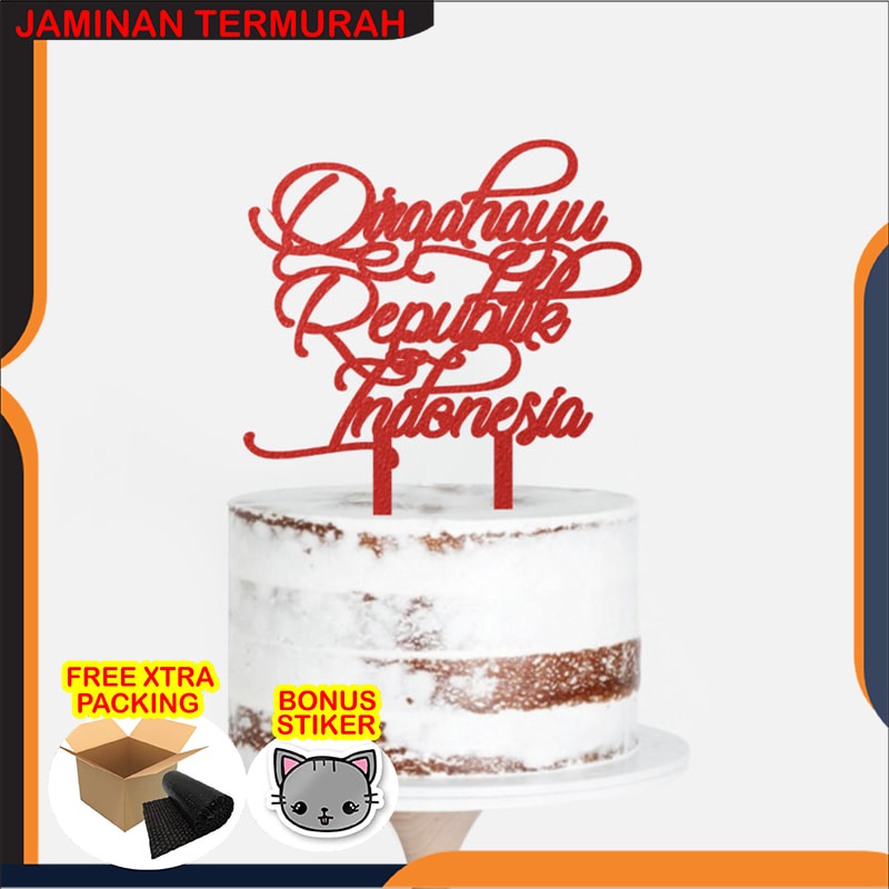 Jual Murah Cake Topper Special Kemerdekaan Topper Kue Akrilik HUT RI ...