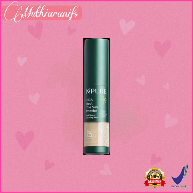 Jual NPURE Cica Beat The Sun Powder SPF 30 UVA UVB Full Size | Shopee ...