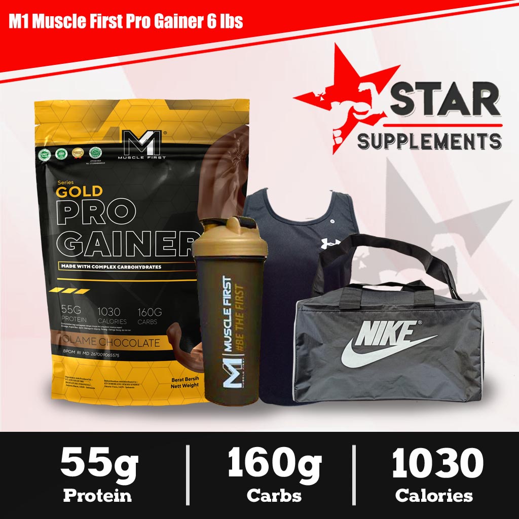 Jual M1 Muscle First Gold Pro Gainer 6 lbs (2721gr) / Susu Weight ...