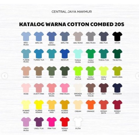 Jual Buku Katalog Warna Kain Cotton Combed | Shopee Indonesia