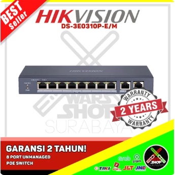 Jual HIKVISION POE DS-3E0310P-E/M SWITCH HUB POE 8 PORT + 2 UPLINK ...