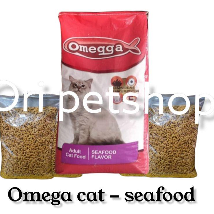 Jual makanan kucing omega seafood repack 1 kg - or cat food/omegga 1 kg ...