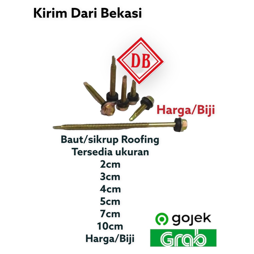 Jual DB HARGA / BIJI BAUT roping / SEKRUP ROFFING / SEKRUP RUPING ...