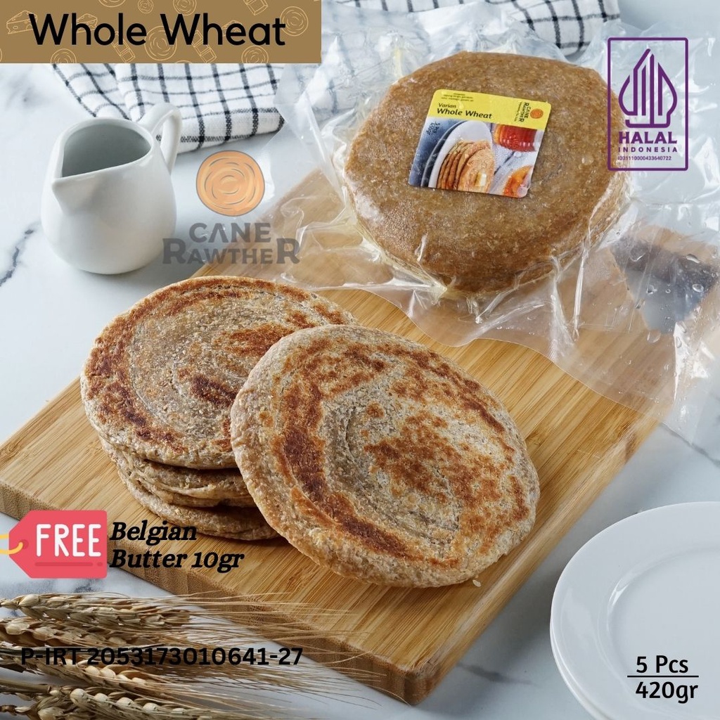 Jual Roti Maryam / Roti Canai / Roti Cane Frozen Whole Wheat Isi 5 Pcs ...
