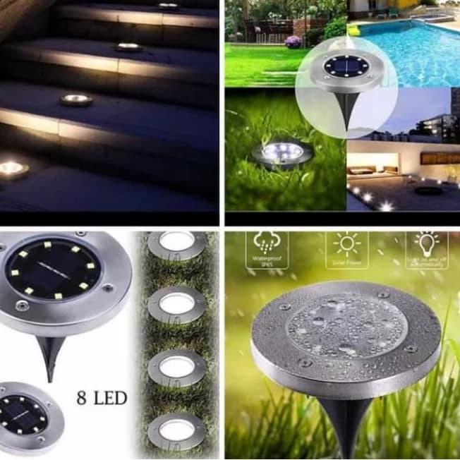 Jual Lampu Taman Bulat Tangga Tancap Pavling Solar Cell Panel Tenaga ...