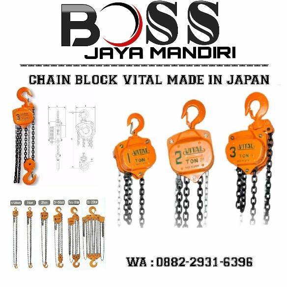 Jual Chain Block 1 Ton X 3 Meter Vital Made In Japan | Shopee Indonesia