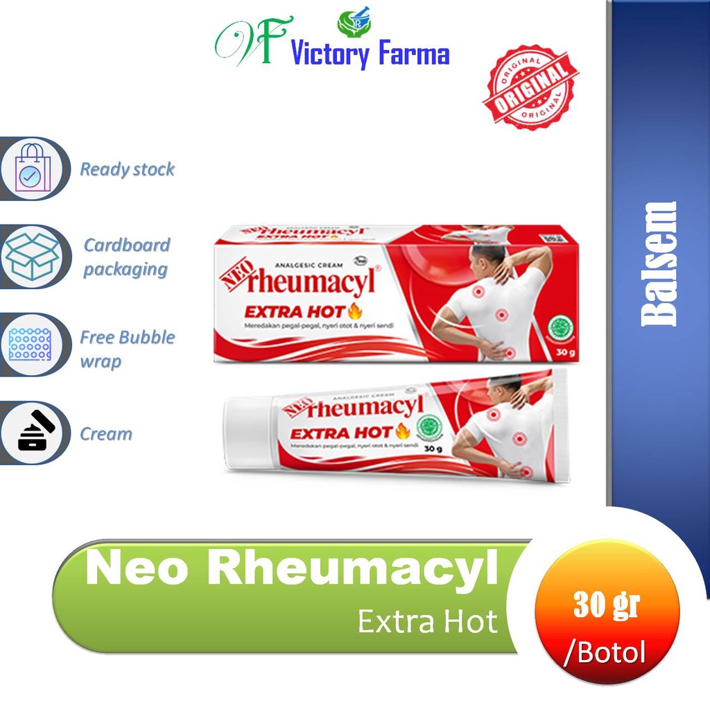 Jual Neo Rheumacyl Extra Hot 30 gr/ krim pegal dan nyeri sendi | Shopee ...