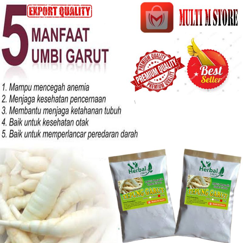 Jual Tepung Garut | Pati Garut Original 1000 Gram | Obat Maag Dan Asam ...