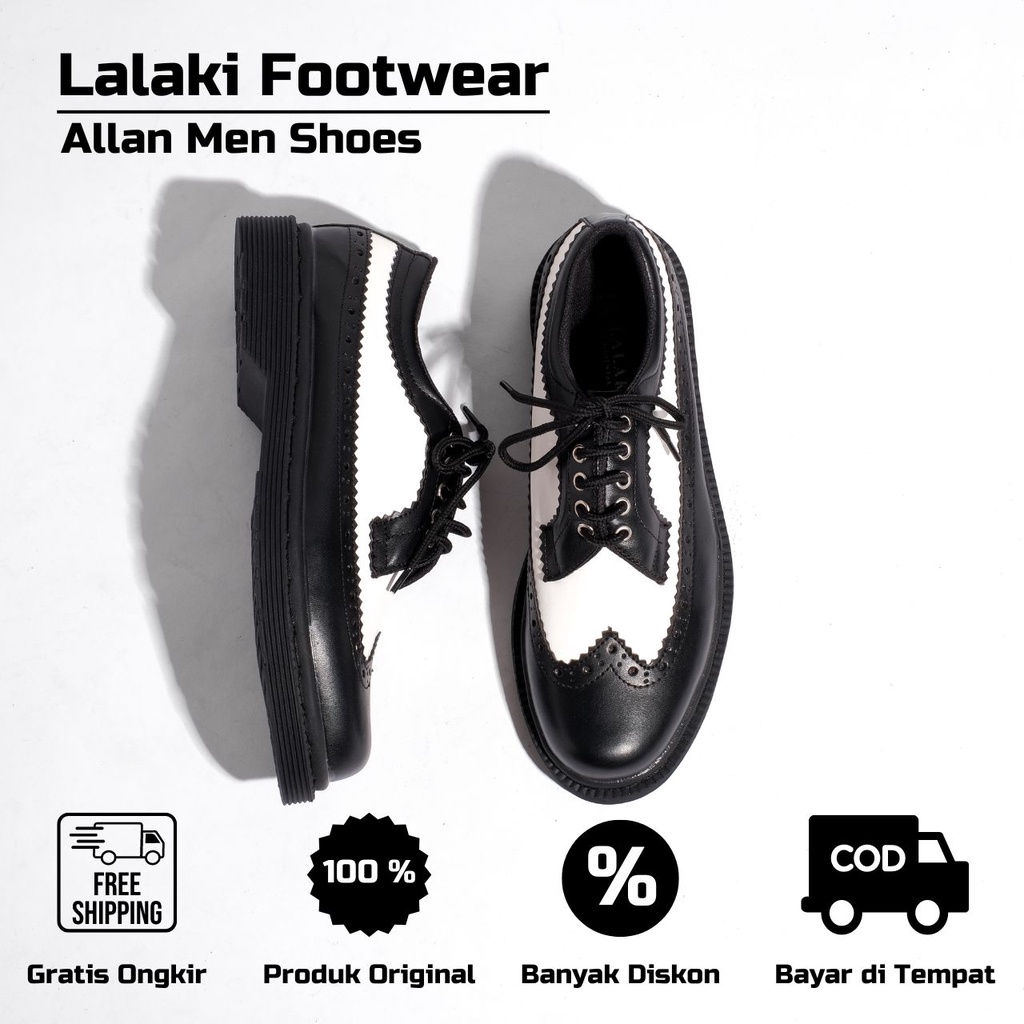 Jual LALAKI FOOTWEAR Sepatu Sneakers Pantofel ALAN SHOES | Shopee Indonesia