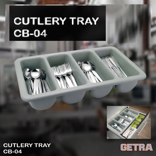 Jual Cutlery Tray Wadah Sekat Tempat Sendok Garpu CT-04 getra | Shopee ...