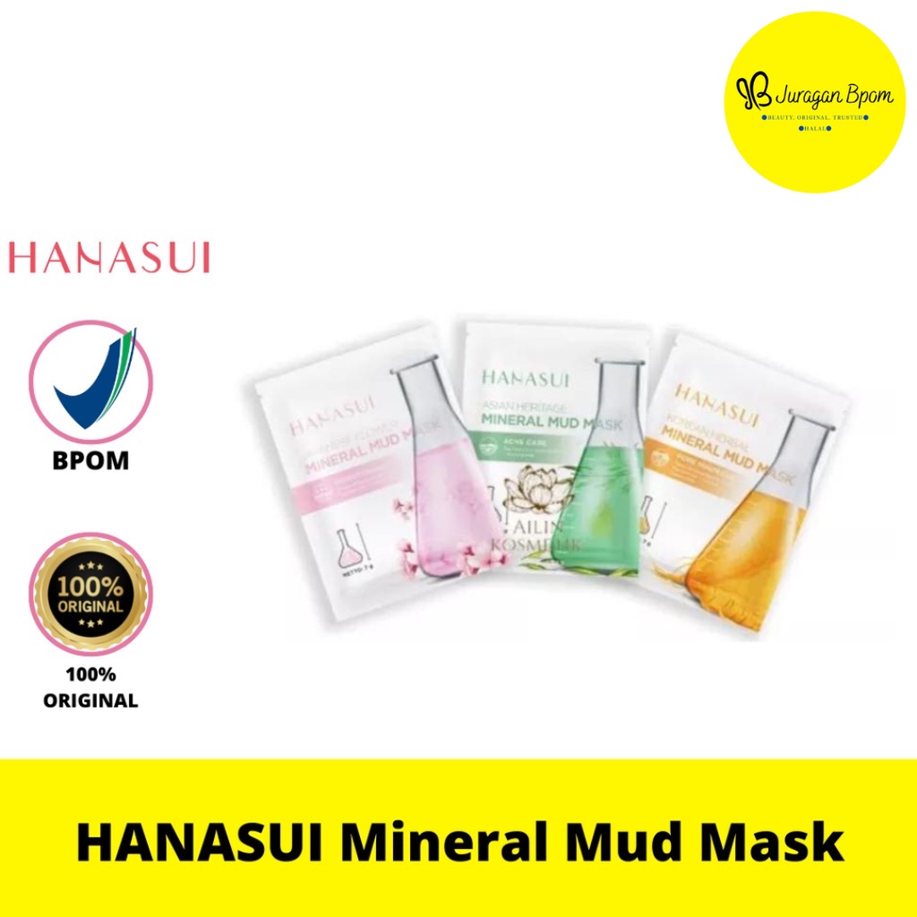 Jual HANASUI Mineral Mud Mask (Japanase Flower, Korean Herbal, Asian ...