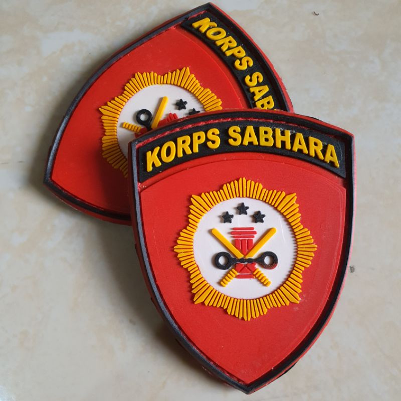 Jual patch rubber logo korps sabhara - polisi - polri - tempelan emblem ...