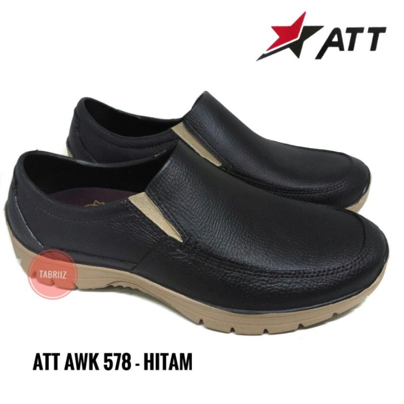 Jual Sepatu Pantofel karet pria ATT Sepatu Karet ATT 557 578 HITAM DAN ...