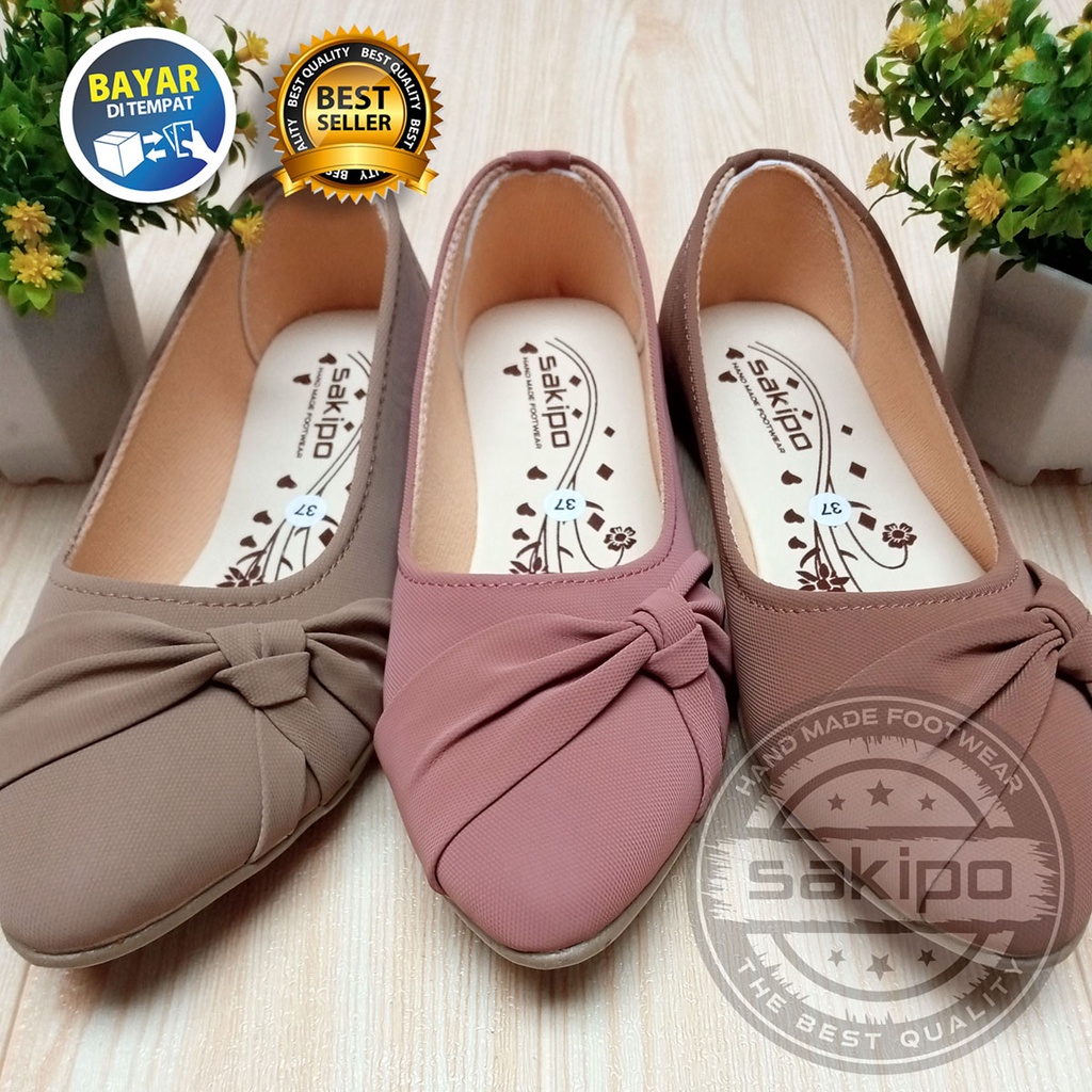 Jual Flatshoes Kerja Hitam Flat Shoes Remaja Kekinian Sepatu Balet ...