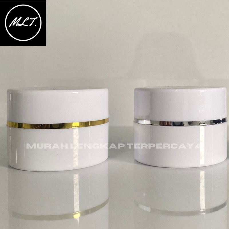 Jual POT CREAM PS 10GR PUTIH LIST SILVER/POT KRIM PS 10GR PUTIH ...