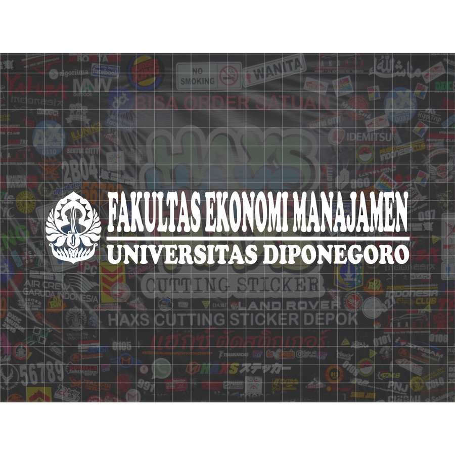 Jual Cutting Sticker Fakultas Ekonomi Manajemen Undip Ukuran 20x4 Cm ...