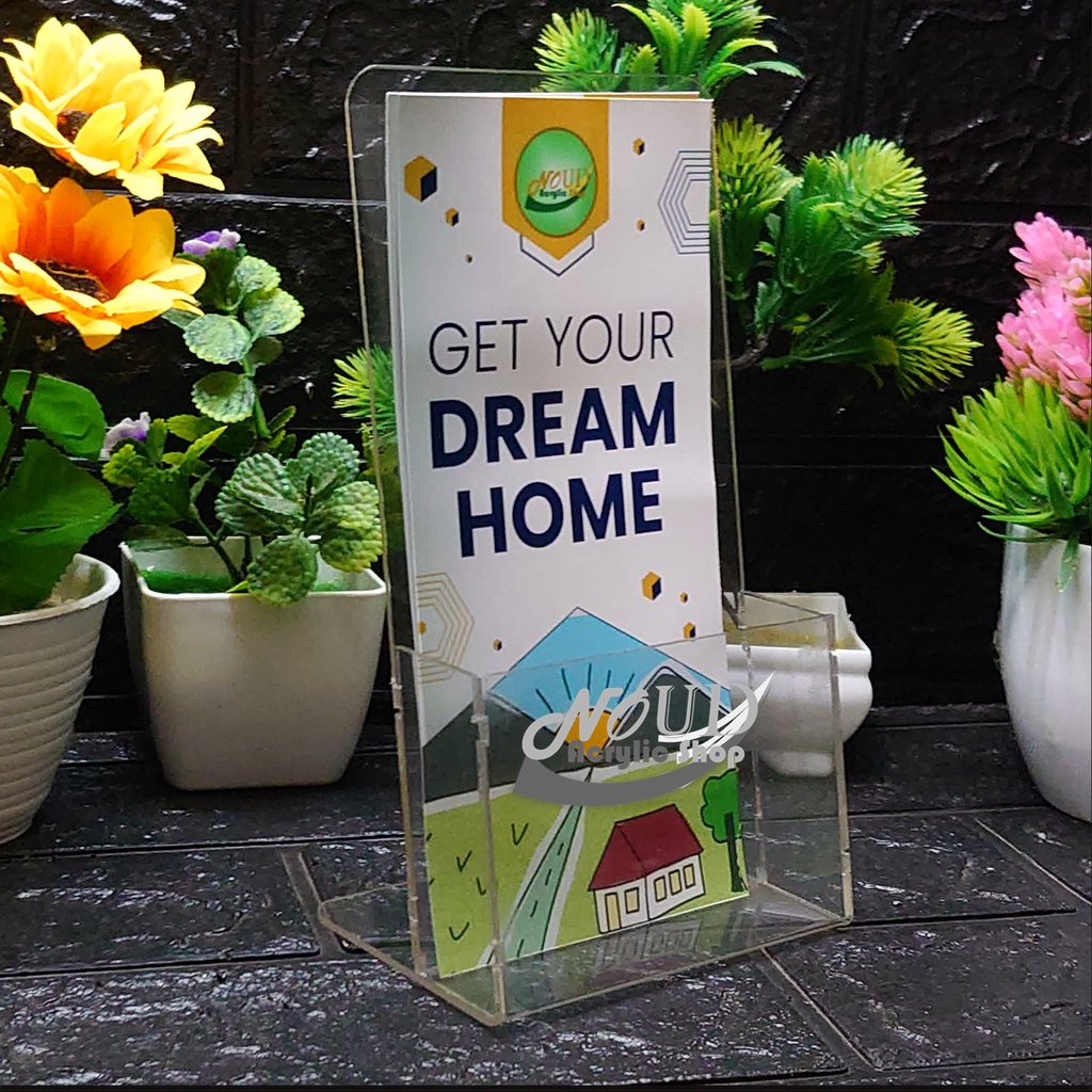Jual Tempat Brosur Akrilik / Display Brosur Acrylic / Rak Brosur Ukuran ...