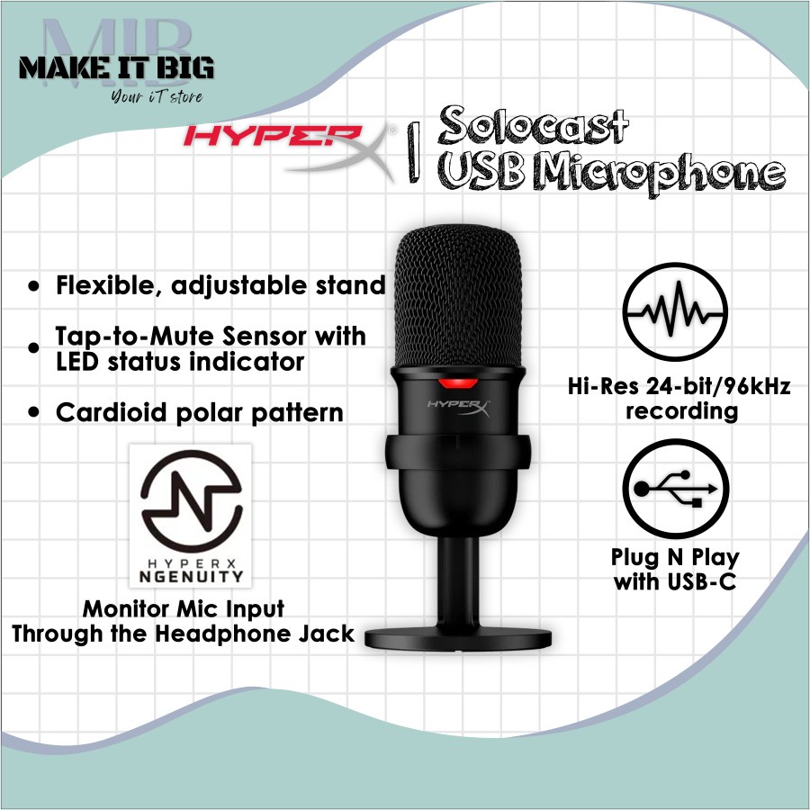Jual HyperX Solocast Microphone | Shopee Indonesia