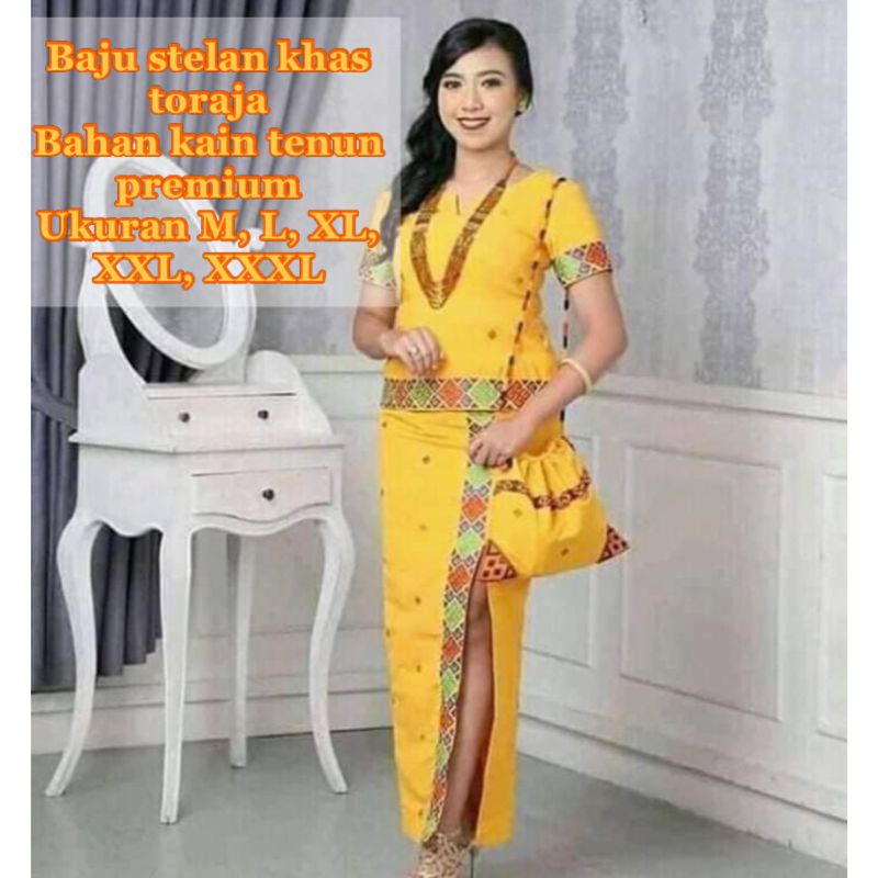 Jual BAJU SET / SETELAN TENUN WANITA PABINTIK BAJU TORAJA | Shopee ...