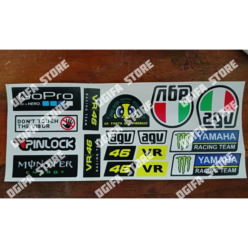 Jual Sticker VISOR HELM Agv Valentino Rossi | Shopee Indonesia